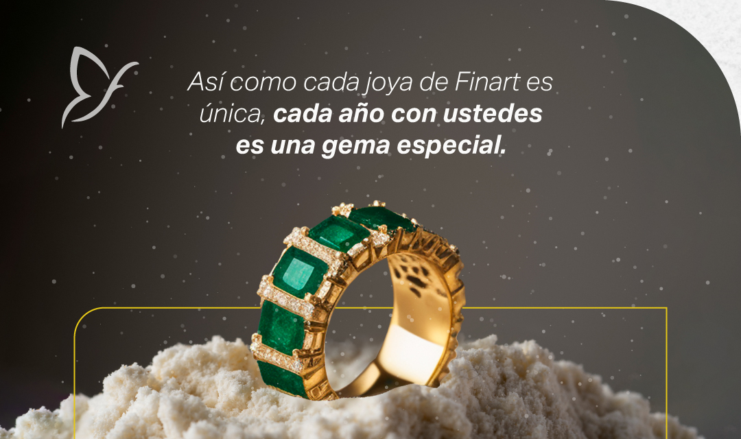 Así como cada joya de Finart es única, cada año con ustedes es una gema ...